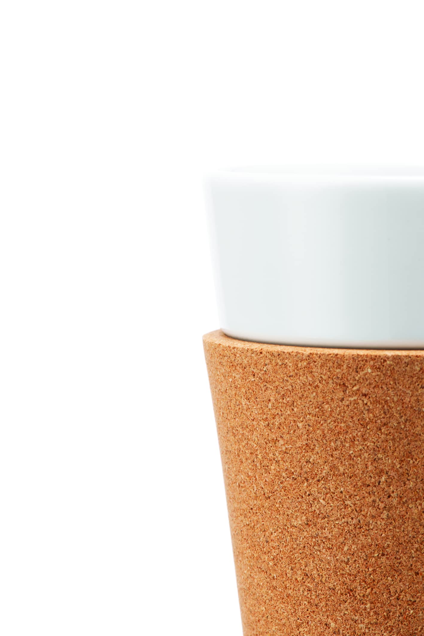 BODUM Pack of 2 Porcelain Cork Headband, White, Ceramic, Liège, Blanc, 0,17 L