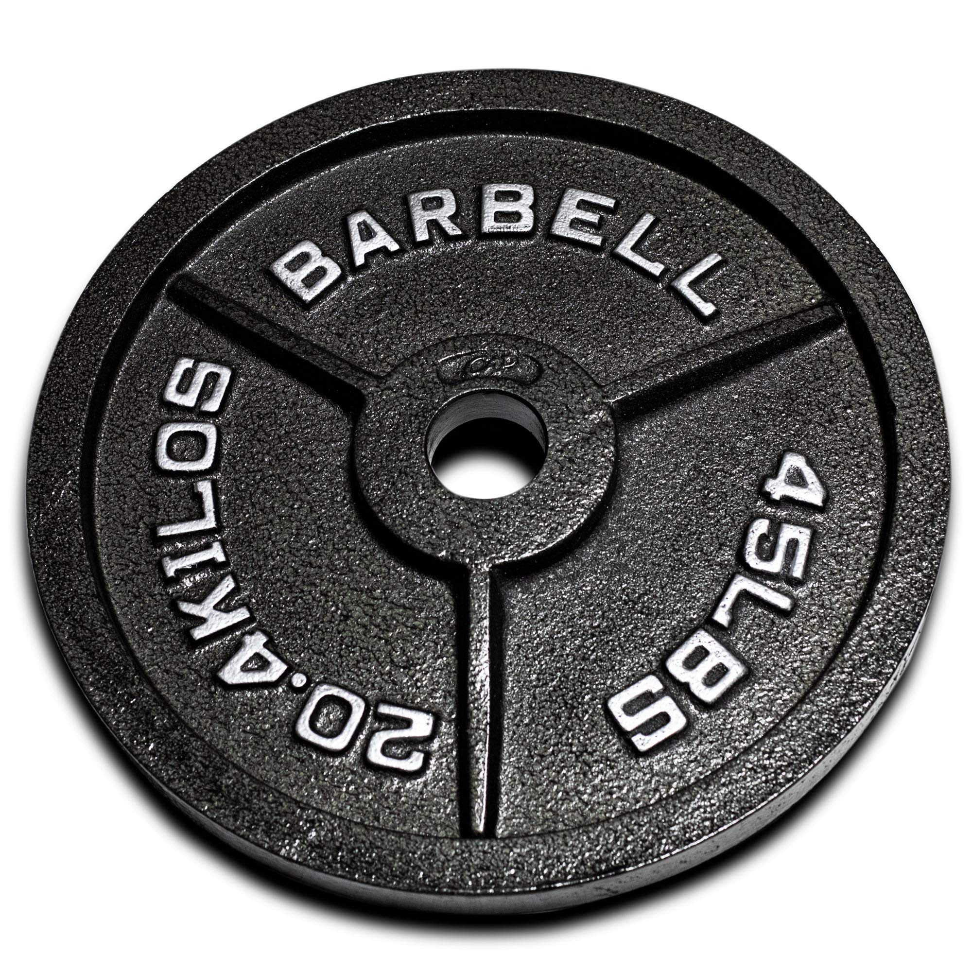 CAP Barbell 300 LB Cast Iron Olympic Weight Set with 7’ Olympic Bar for Muscle Toning, Strength Building, Weight Loss - Multiple Choices Available