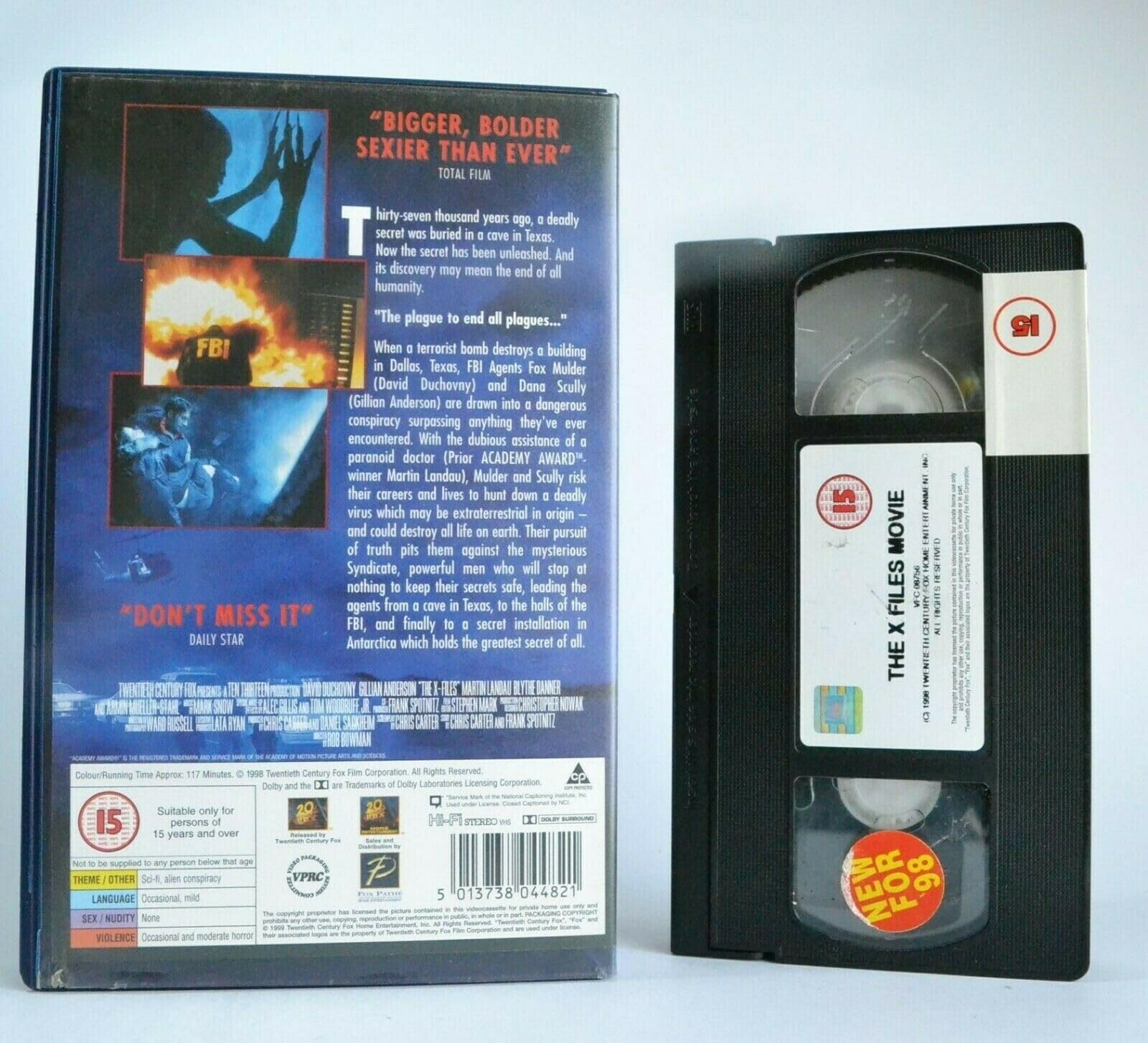 The X-Files Movie (1998): Sci-Fi Thriller - Large Box - David Duchovny - Pal VHS