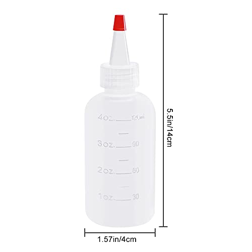 seewavom 10 Pack 4 Ounce Plastic Squeeze Bottles With Caps Plastic Small Dispensing Bottles Crafts, Art, Glue, Kitchen