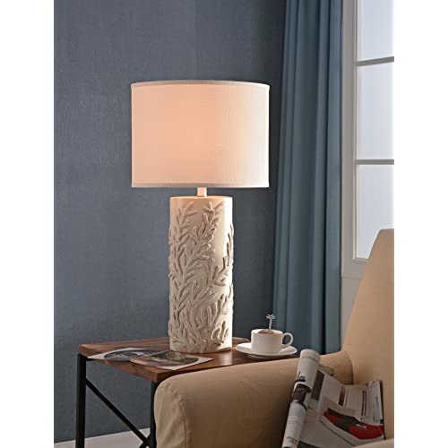 Kenroy Home 32267AWH Reef Table Lamps, Medium, Antique White