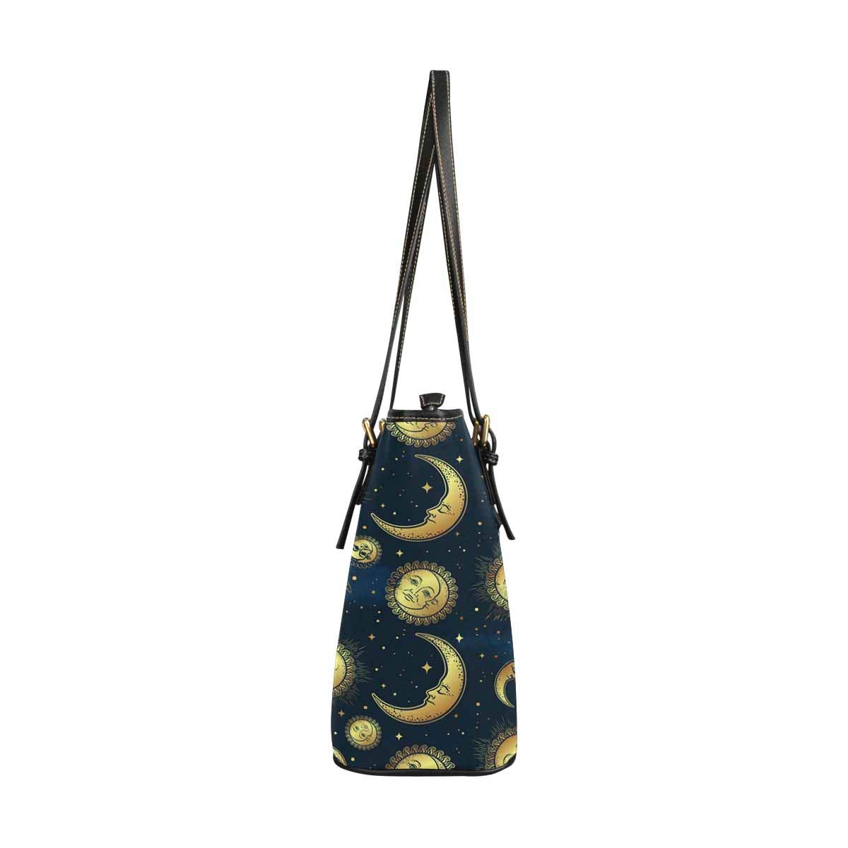 InterestPrint Womens Handbags Ladies Purses Shoulder Bags Tote Bag Boho Celestial Bodies Gold Sun Moon and Stars