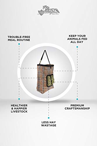 Kensington Hay Bag with Wire Rim — Sturdy Plastic Band Makes Loading Hay a Breeze — Holds Up to 2 Flake’s