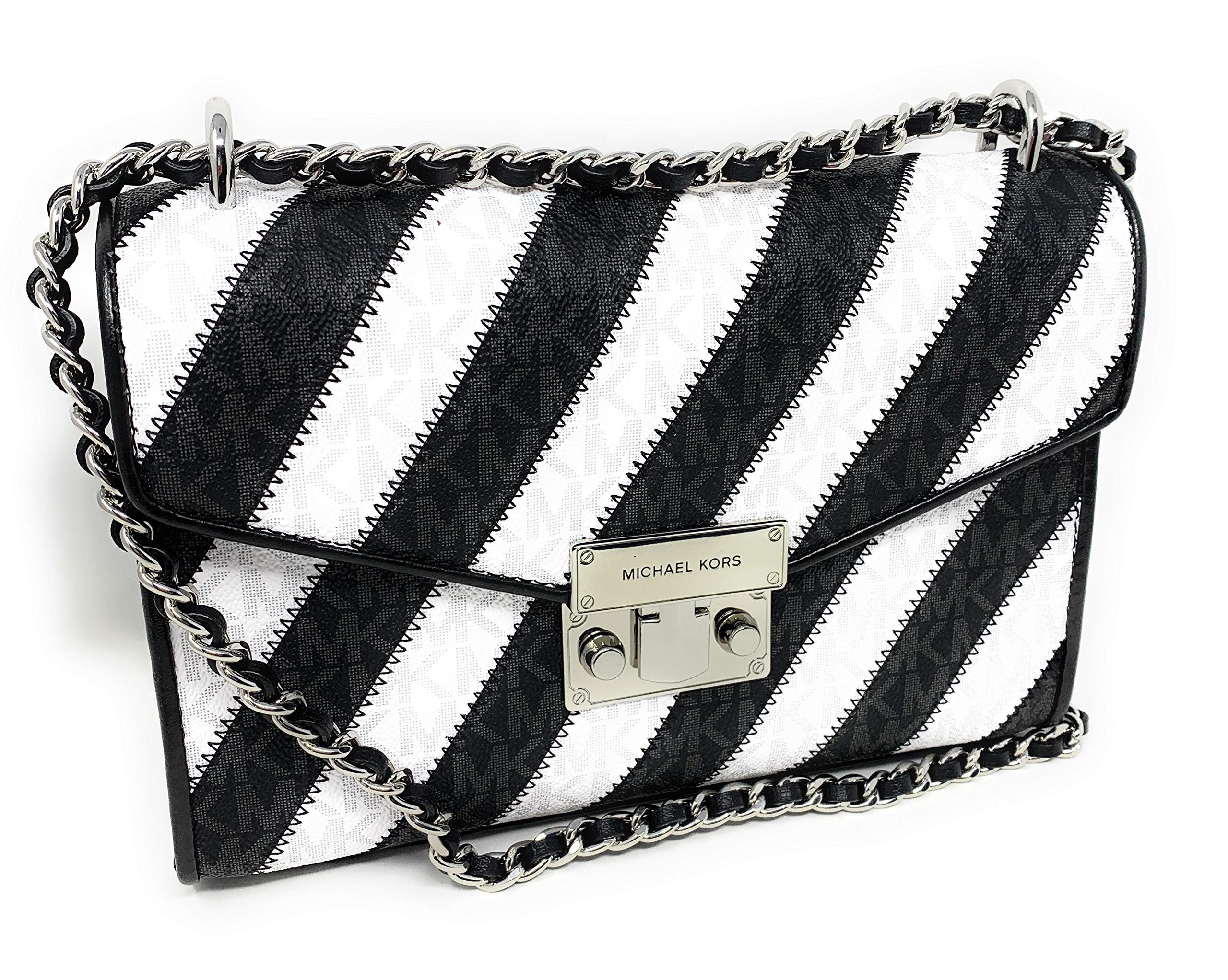 Michael Kors ROSE MEDIUM LEATHER SHOULDER CROSSBODY BAG (Black Multi)