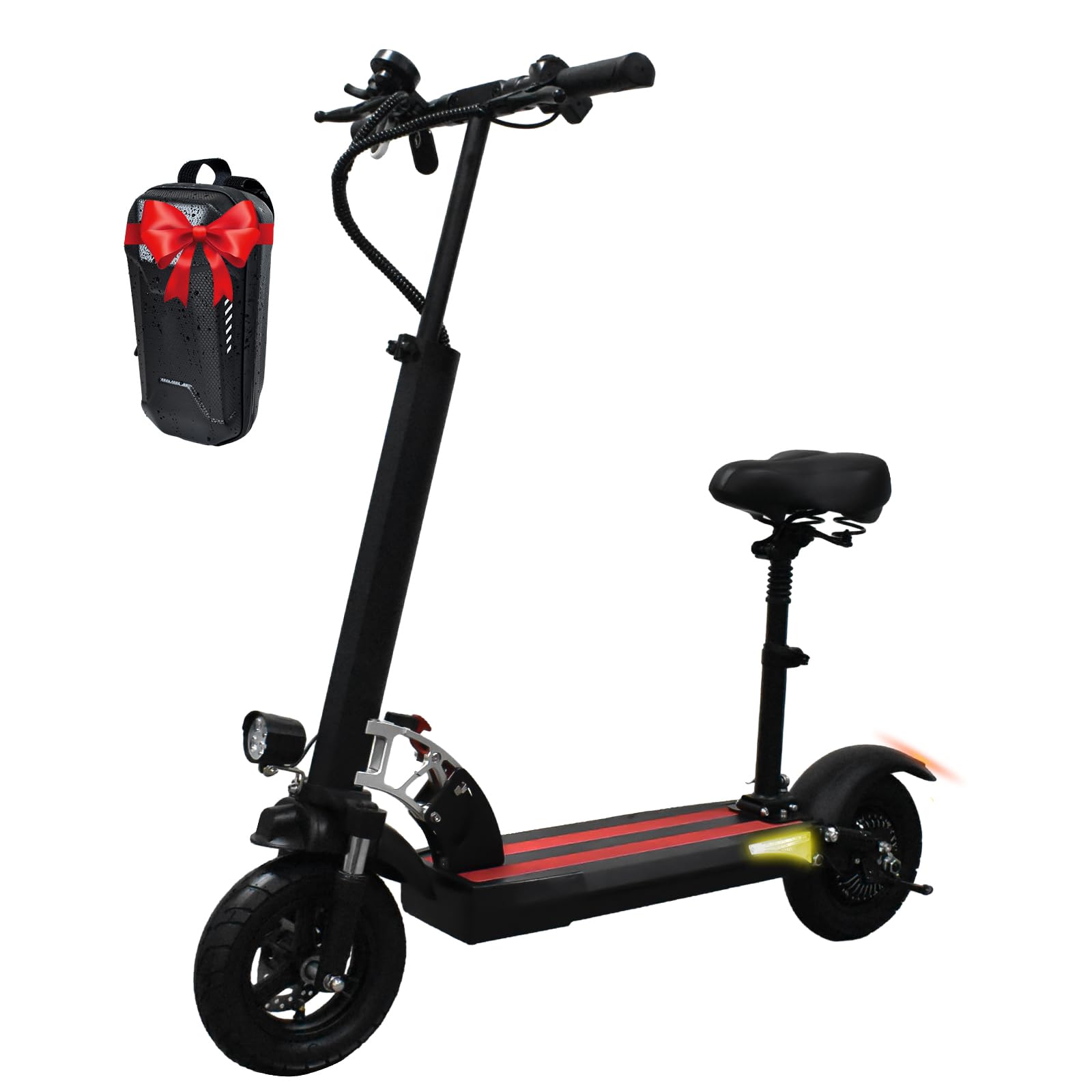 Bikydom Electric Scooter for Adult,800W 15AH Folding E Scooter Up to 28MPH & 28 Miles Travel Range,10'' Vacuum Tires Electric Scooter with Seat