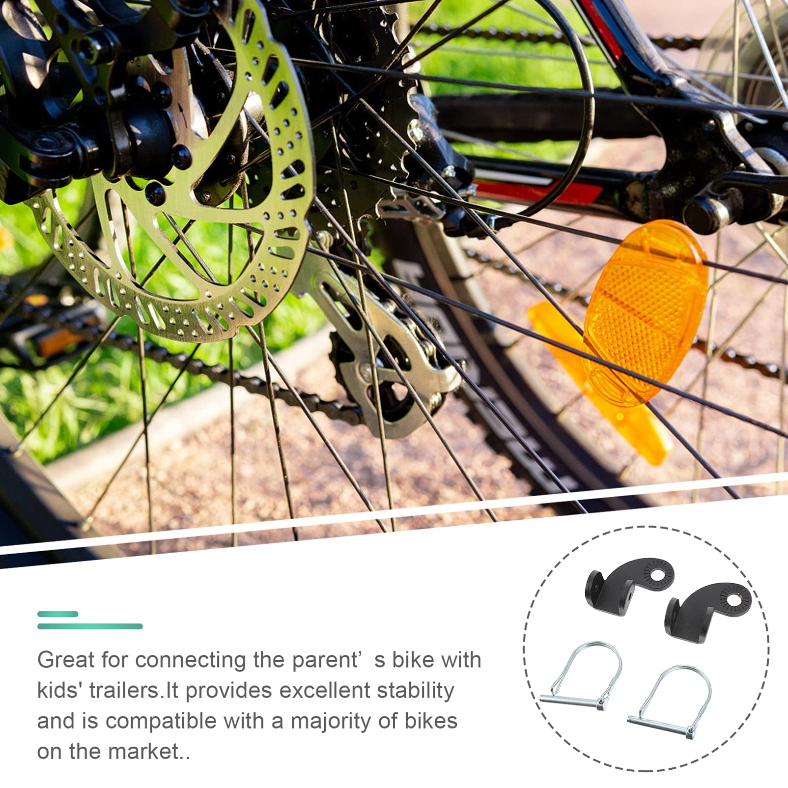 BESPORTBLE 2 Sets Bicycle Traction Head Coupler Pet Steel Baby