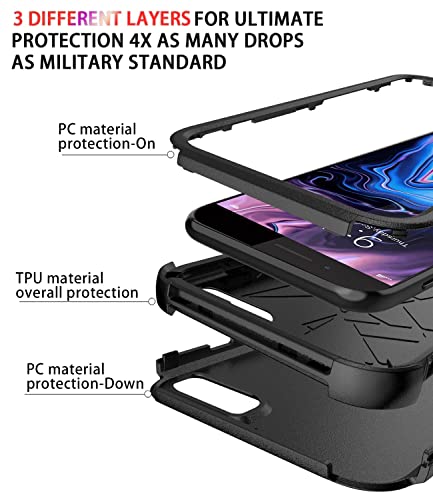 Diverbox Case [Shockproof] [Dropproof] [Dust-Proof],Heavy Duty Protection Phone Cover for Apple iPhone 8 Plus & 7 Plus (Black)