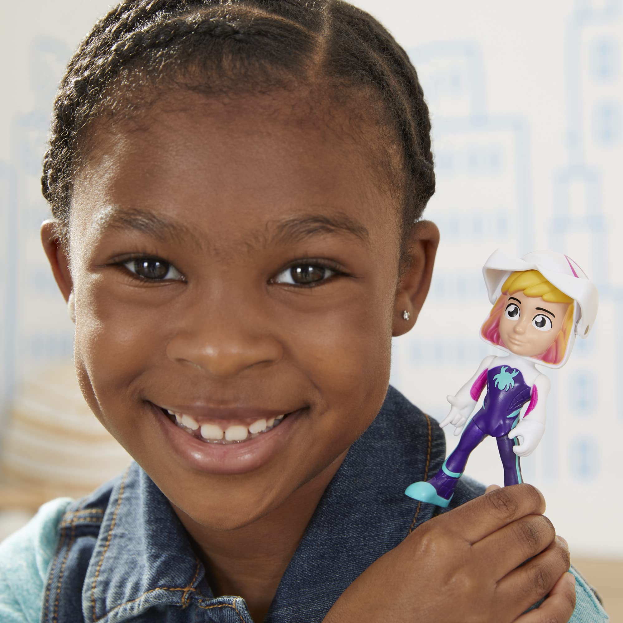 Spidey and His Amazing Friends Hero Reveal 2-Pack, Marvel Action-Figures, Mask-Flip Feature, Ghost-Spider and Black Panther, Kids Easter Gifts, 3+