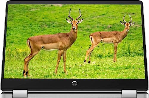 HP Premium Convertible 2-in-1 Chromebook, 14" HD IPS Touchscreen, Intel Celeron N Processor up to 2.78GHz, 4GB Ram, 64GB SSD, Super-Fast WiFi, Chrome OS, Arctic Silver Color (Renewed)
