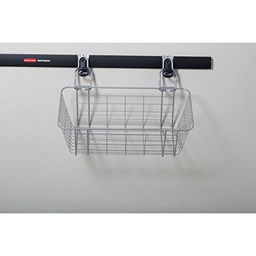 Rubbermaid FastTrack Garage Storage Wire Mesh Basket, Garage Organization System, Easy Wall Mount for Gardening Tools, Kid's Toys, Dog Toy's Storage