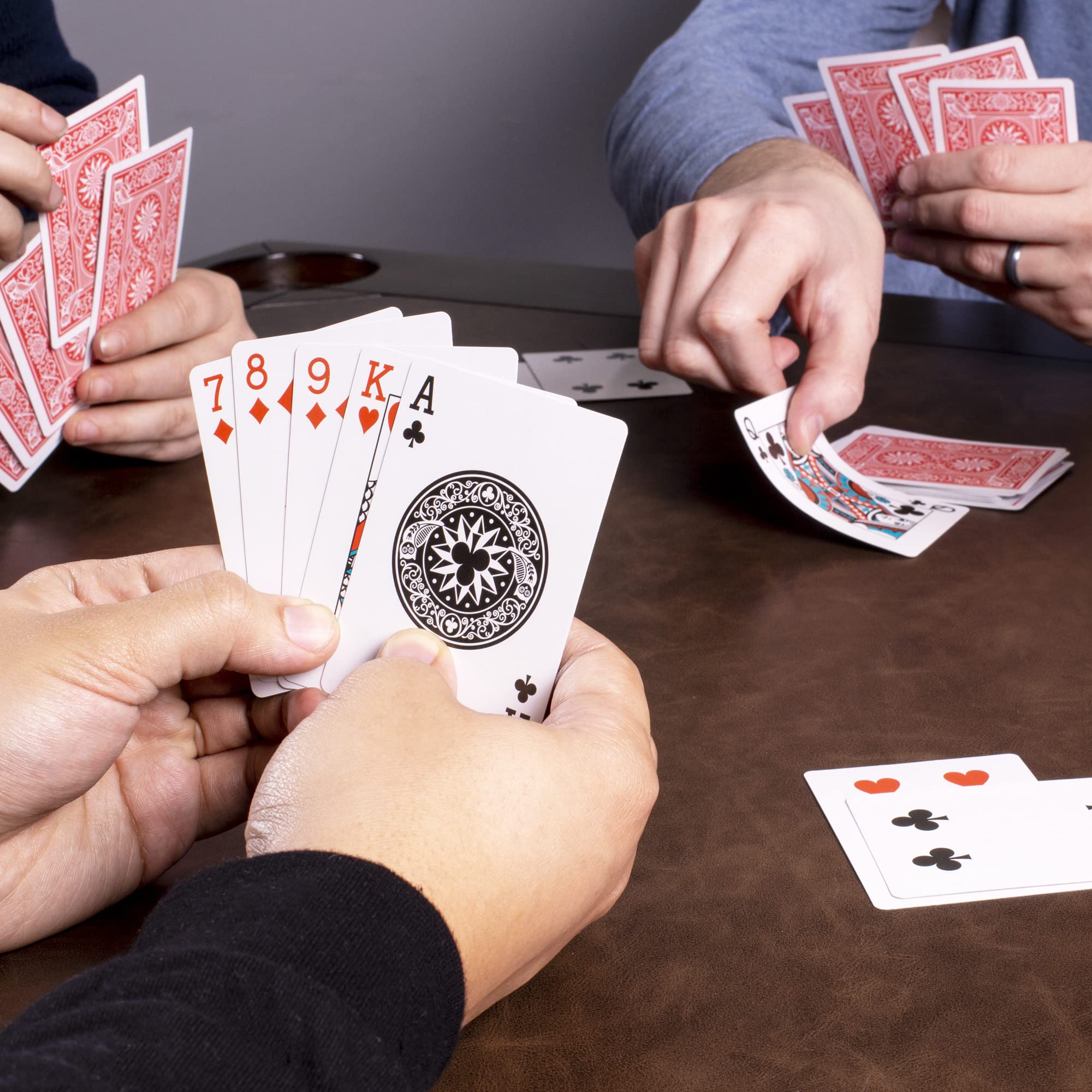 Brybelly Euchre Card Game - 2 Specialty Decks Pre-Stripped to 33 Cards for Classic American Euchre or 32 Card 6-Player Variant - Custom Bower Jacks Card Art and Blank Counter Cards Included