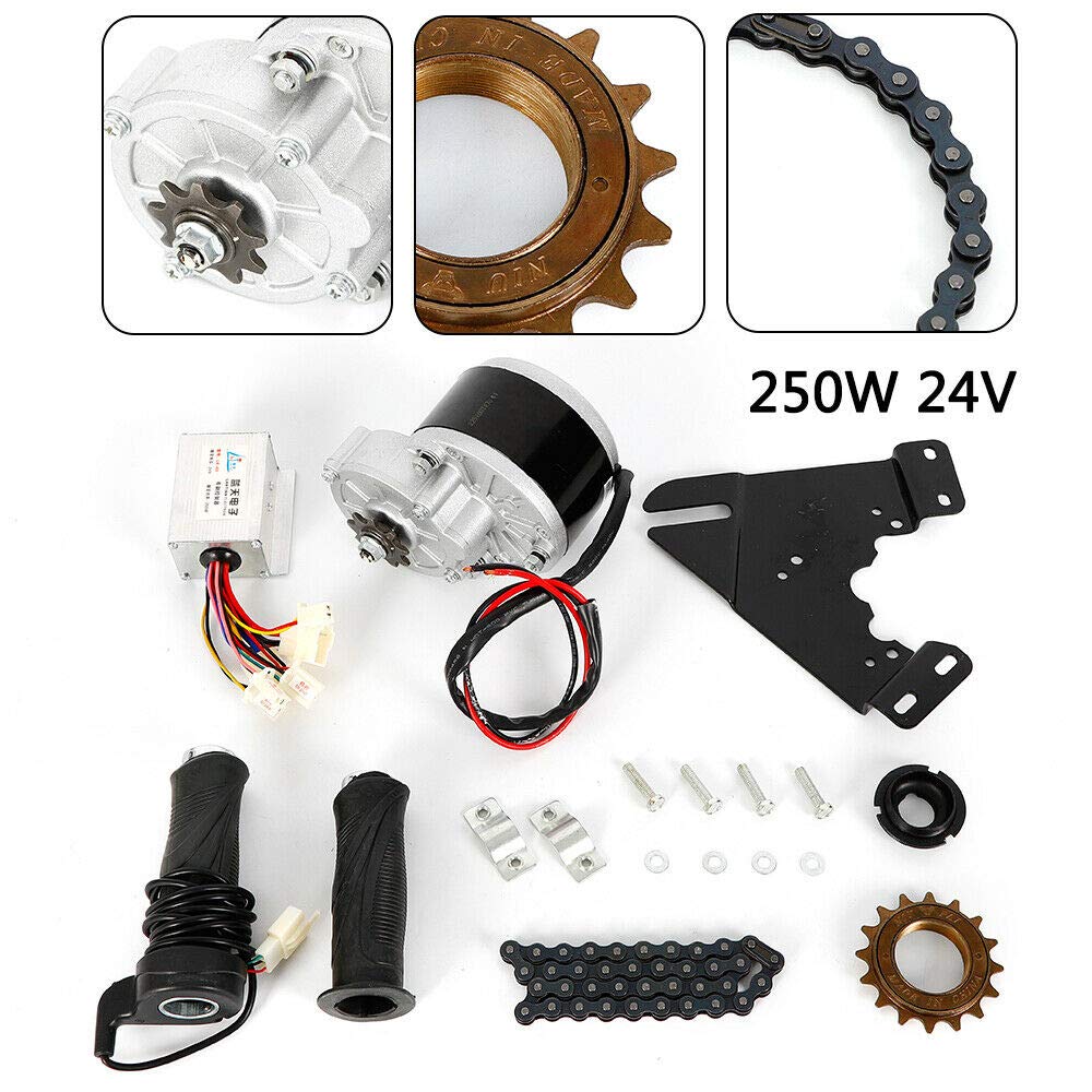CHUNILLE Electric Conversion Kit Electric Bicycle Hub Motor Kit Electric Bike 250W 24V for 16-28" E-Bike 18/24