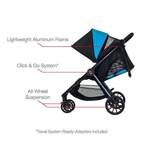 Britax B-Lively Lightweight Stroller, Cool Flow Teal