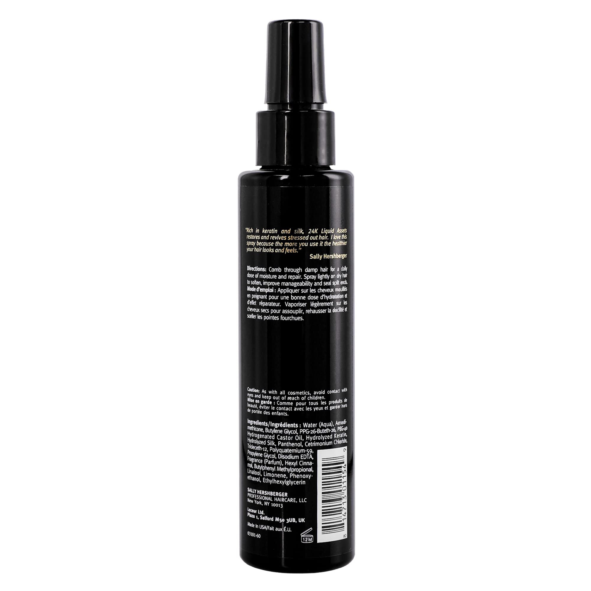 Sally Hershberger 24K Liquid Assets Daily Conditioning Remedy - Weightless Leave-In Treatment for Luscious, Refreshed Locks - Bonding, Keratin-Fortified Formula - Paraben And Phthalate Free - 150 ml