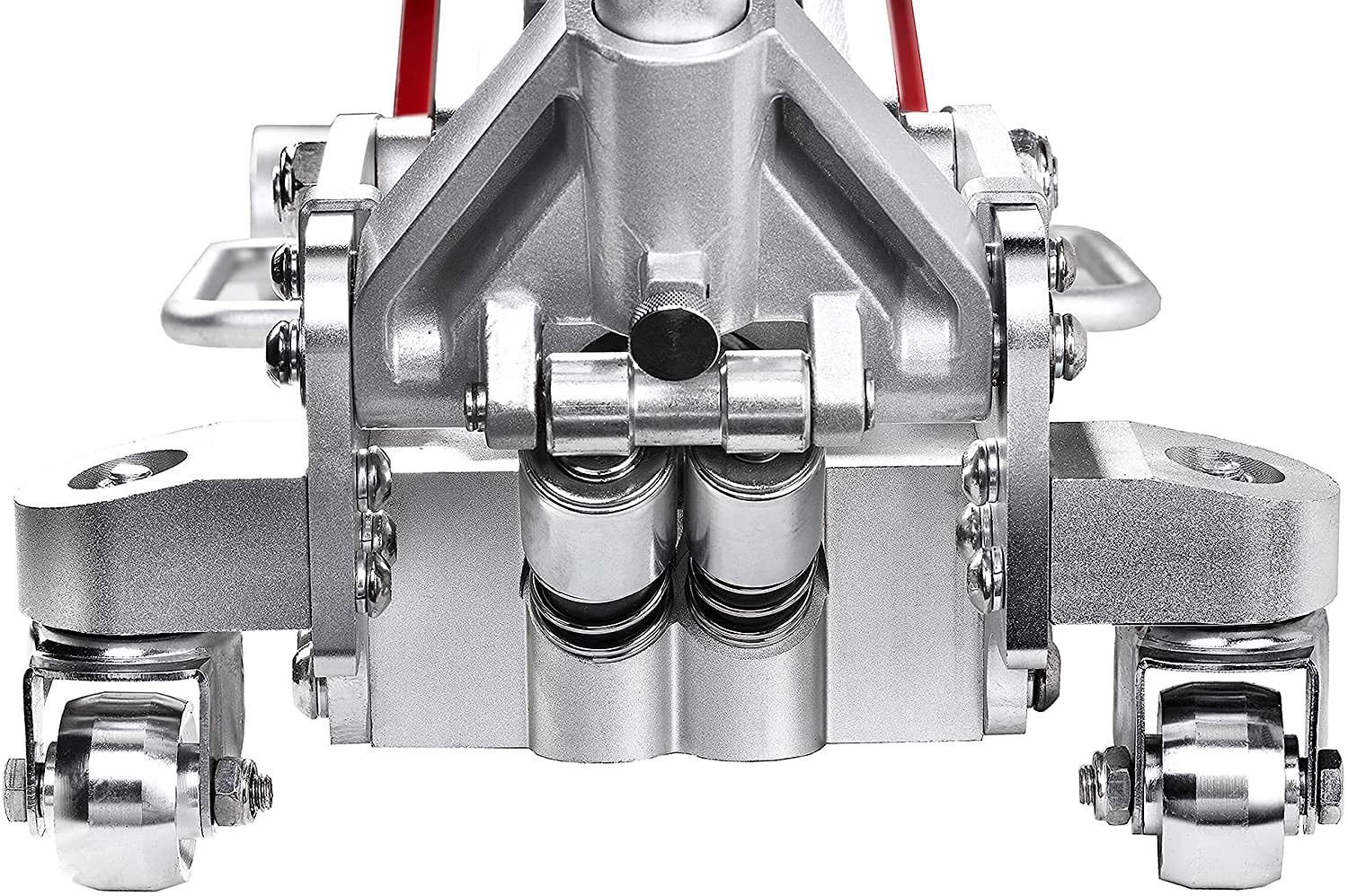 Power Zone 680065 Dual Pump Quick Lift 3 Ton Aluminum Hydraulic Racing Jack with 3 Ton Aluminum Jack Stands Combo Set,Silver,680065-A