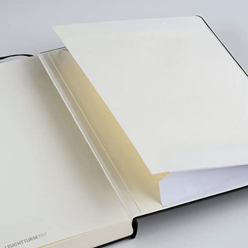 LEUCHTTURM1917 - Notebook Hardcover Medium A5-251 Numbered Pages for Writing and Journaling (Black, Plain)
