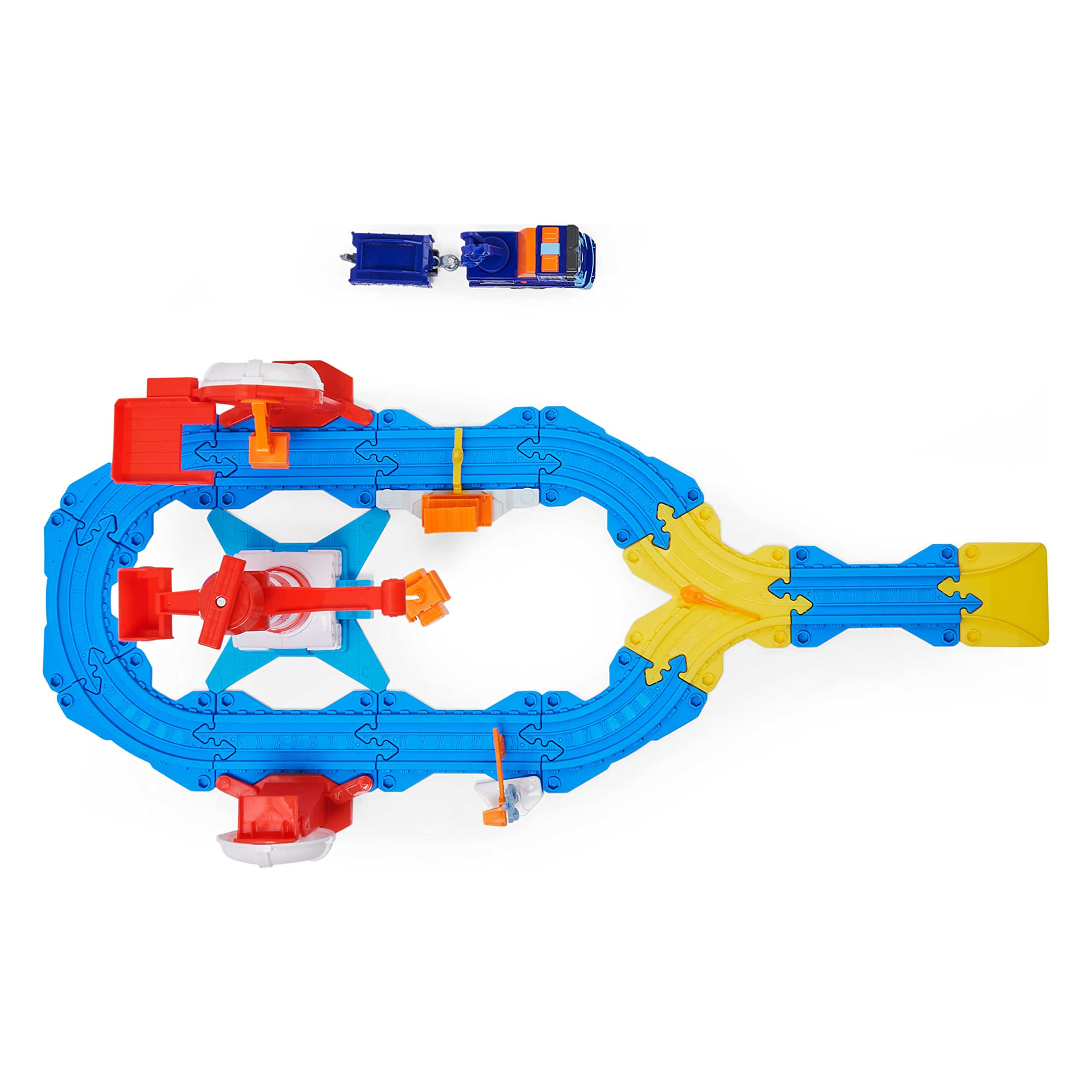 Mighty Express, Port Station Playset with Exclusive Mechanic Milo Toy Train and Magnetic Crane