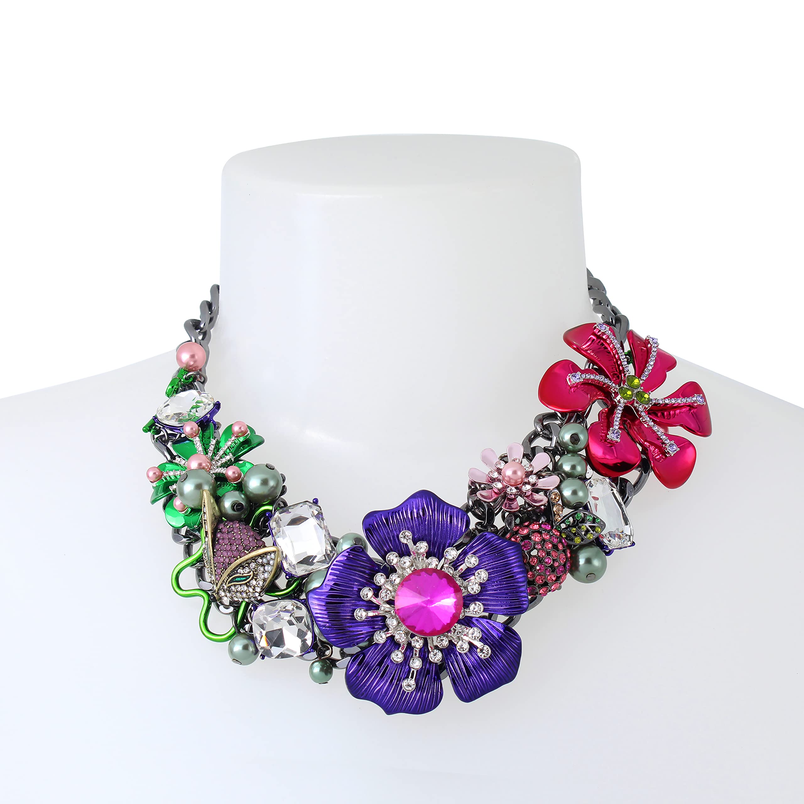 Betsey Johnson Flower Statement Necklace