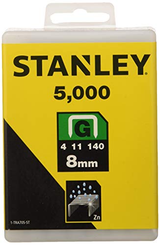 Stanley 1-TRA705-5T Type G Staples (5000 piece), Silver