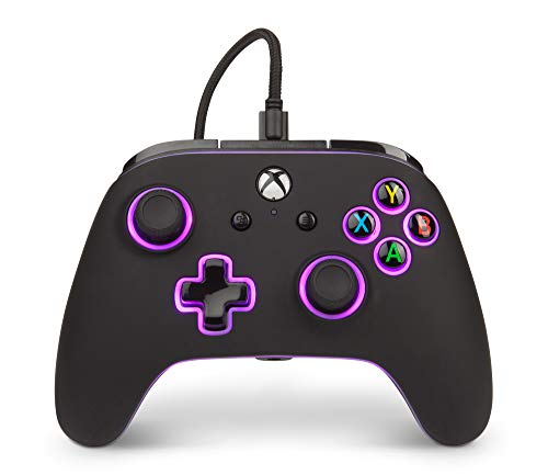 PowerA Spectra Enhanced Illuminated Wired Controller for Xbox One, gamepad, video game, gaming controller, works with Xbox Series X|S