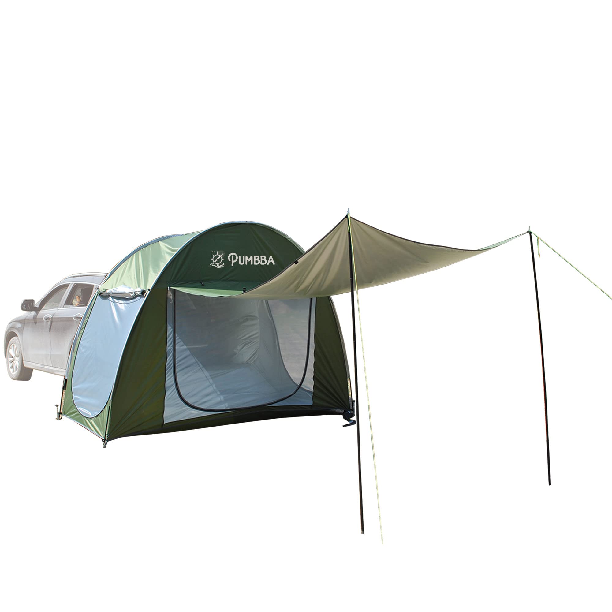 Car Tent Has Big Screen Room - SUV Camping Tents with Tall Hall - Rear Tent Tailgate Tent Universal Fit