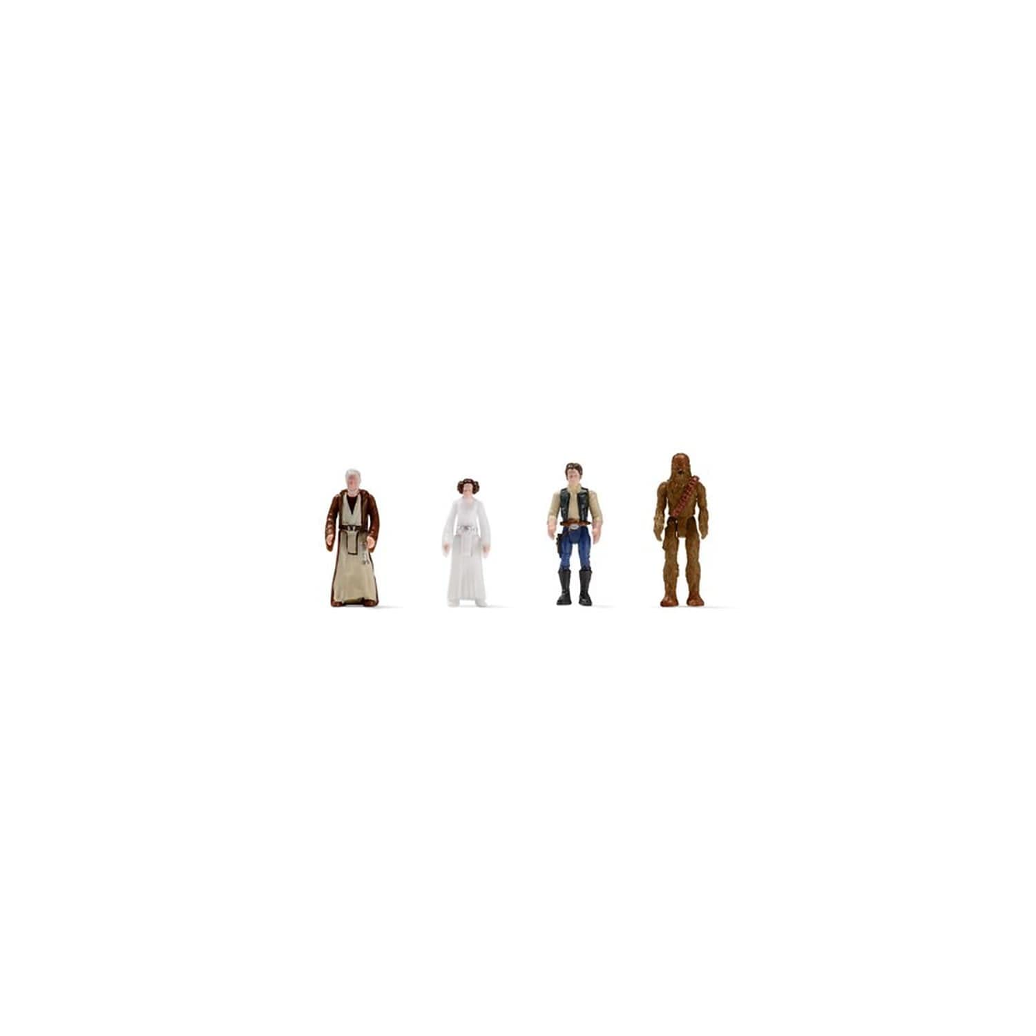 STAR WARS Micro Galaxy Squadron Assault Class Millennium Falcon - 7-Inch Vehicle with 1-Inch Han Solo, Chewbacca, Princess Leia and OBI-Wan Kenobi Micro Figures, Multicolor