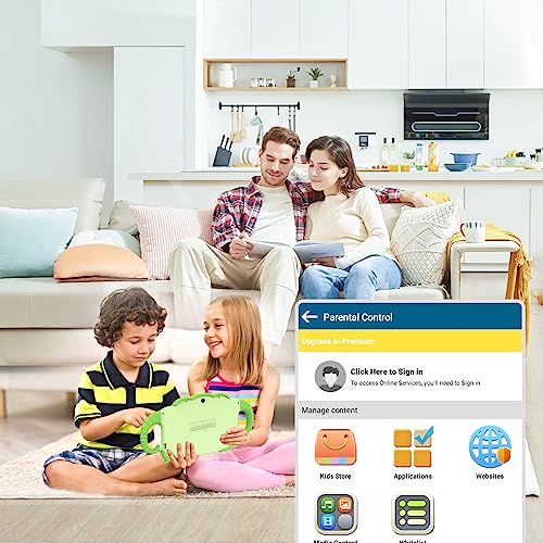 Kids Tablet 7 inch Tablet for Kids 64GB Toddler Tablet with Case Software Installed, Kids Learning Tablet with WiFi for Boys Girls, Android Tablet with Dual Camera Parental Control YouTube Netflix