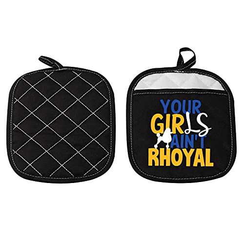 G2TUP Sigma Gamma Rho Sorority Oven Mitts Heat Resistant Your Girls Ain’t Rhoyal Kitchen Decor SGRho Sorority Gift (Your Girls Ain’t Rhoyal)
