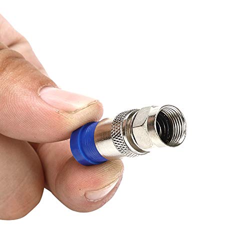 TLS.eagle RG6 Compression F Type Straight Antenna Cable Connector Coax Adapter Pack of 30