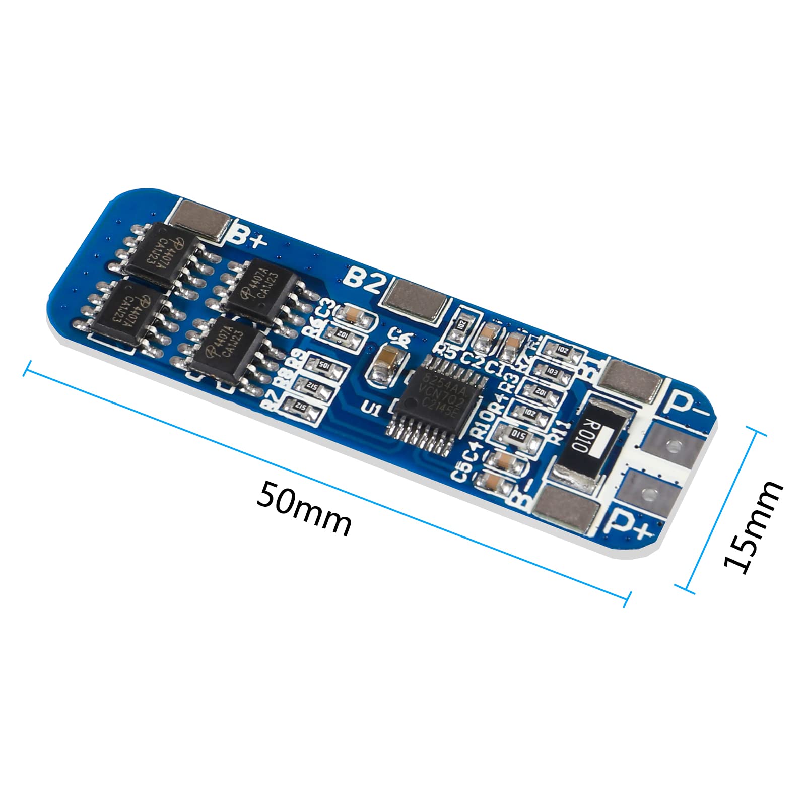Diitao 15PCS Lithium Battery Protection Board Overcharge Short Circuit Protection Module(2S 16A)