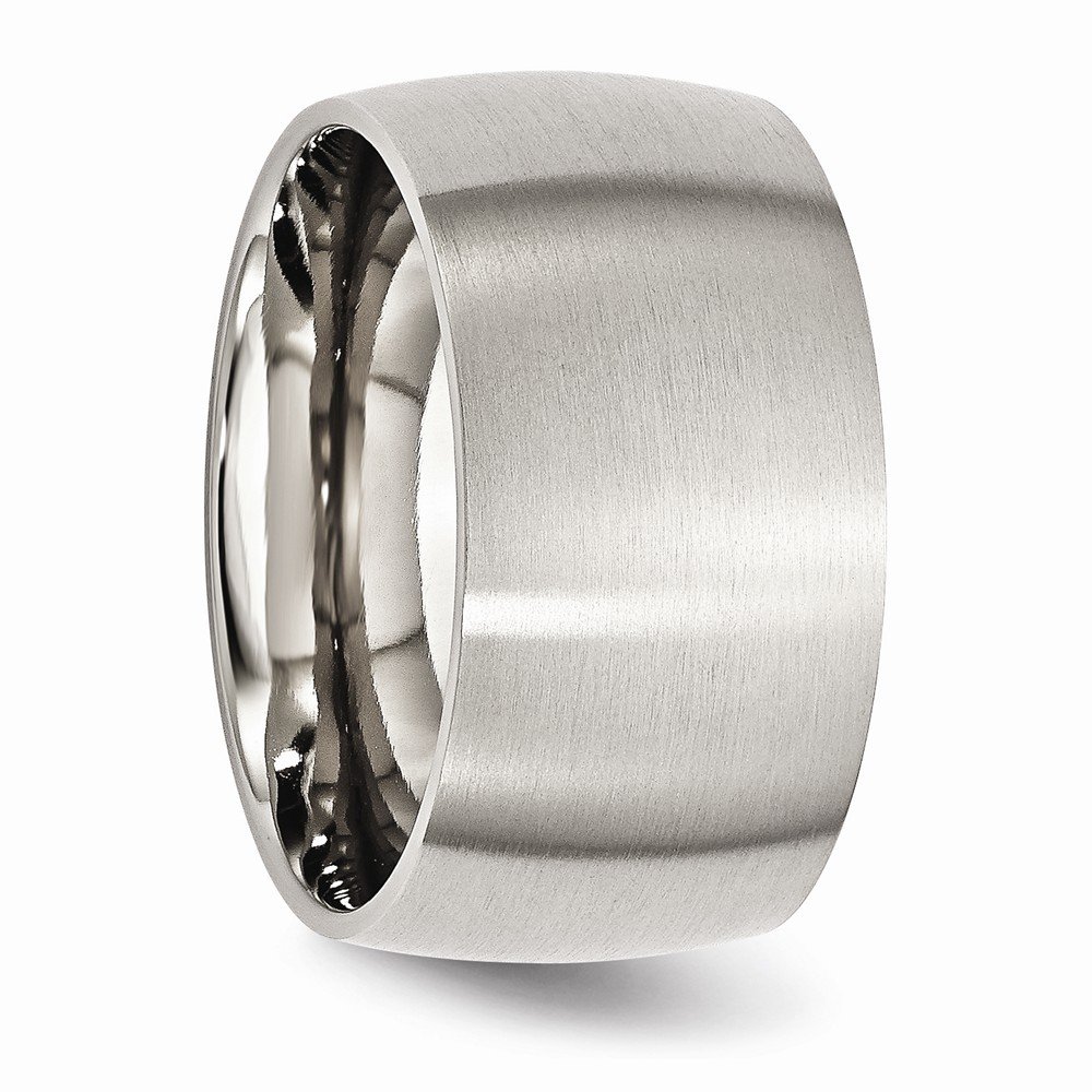 BillyTheTree Jewelry Stainless Steel 12mm Brushed Band Ring| Ring Size| 13