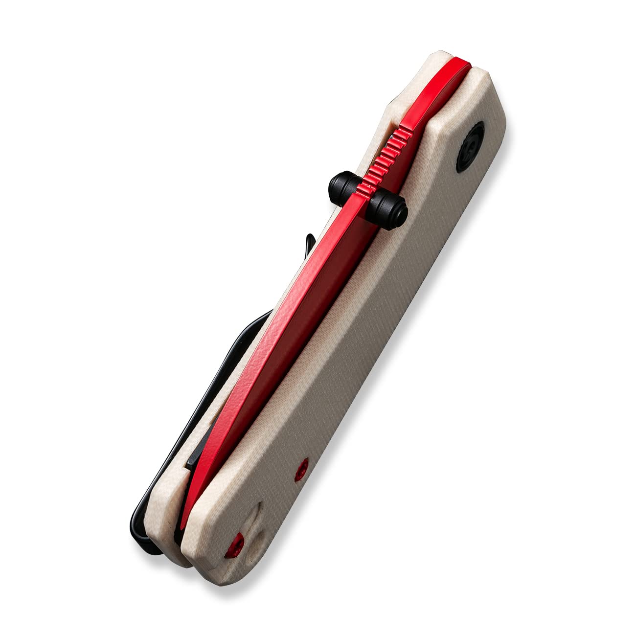 CIVIVI Baby Banter Pocket Knife for EDC, Ben Petersen Folding Knife with 2.34 in Nitro V Steel Blade G10 Handle, Titanium Thumb Stud Opener C19068S-7(Red)