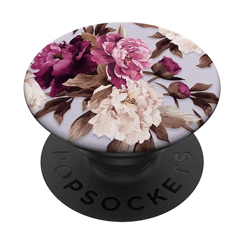 Elegant Purple Pink Flower Floral Pattern Phone Popper PopSockets Standard PopGrip