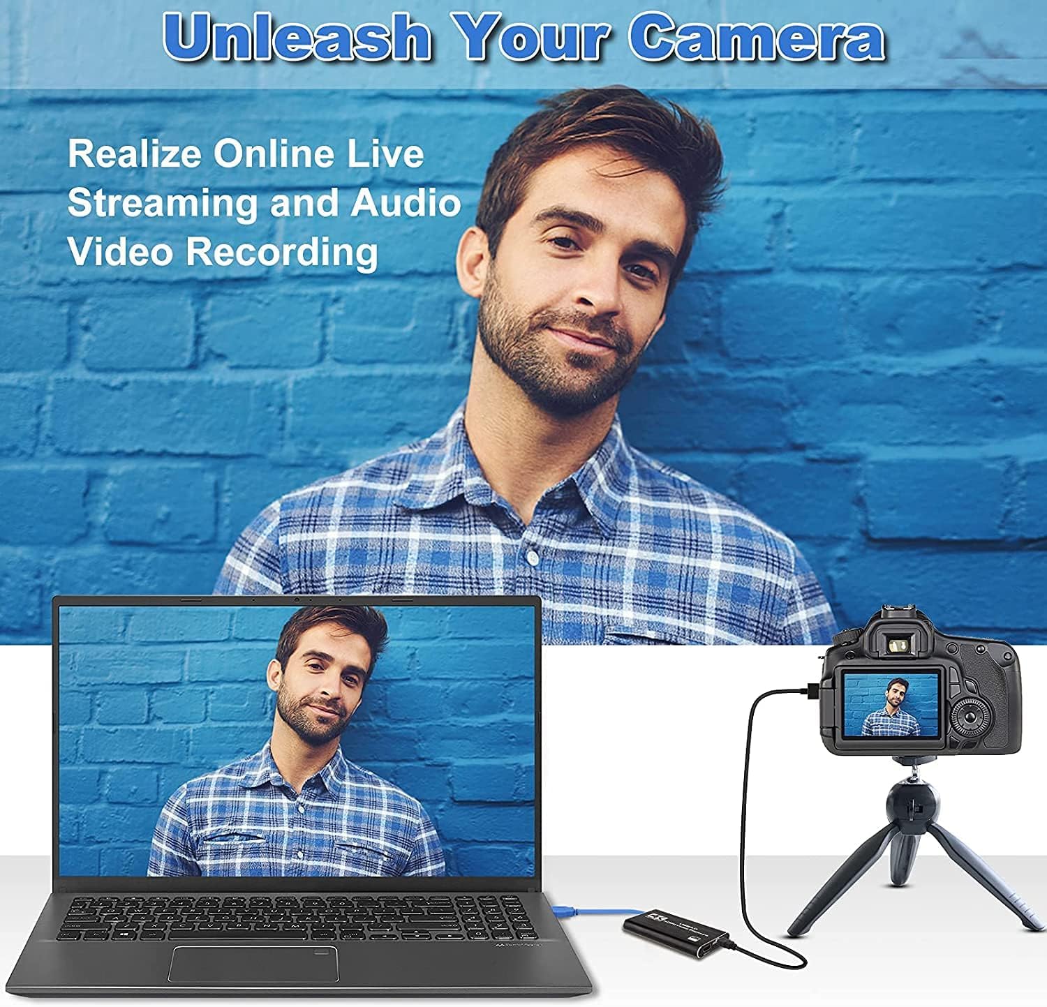 IPXOZO Audio Video Capture Card, USB 3.0 HD 1080P Capture Adapter Directly to Computer for Gaming, Streaming, Teaching, Video Conference or Live Broadcasting, Supports PC, Phone, PS4, Xbox