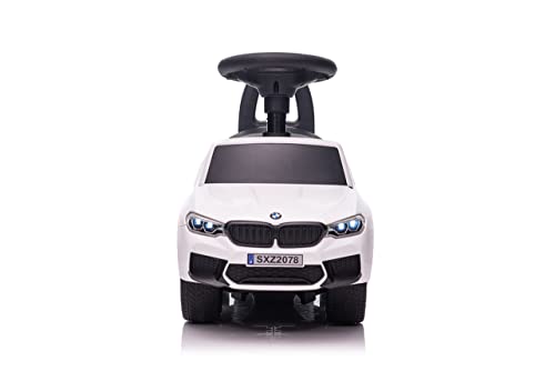 Best Ride On Cars BMW 4 in 1 Battery Powered Push Car, White, Large