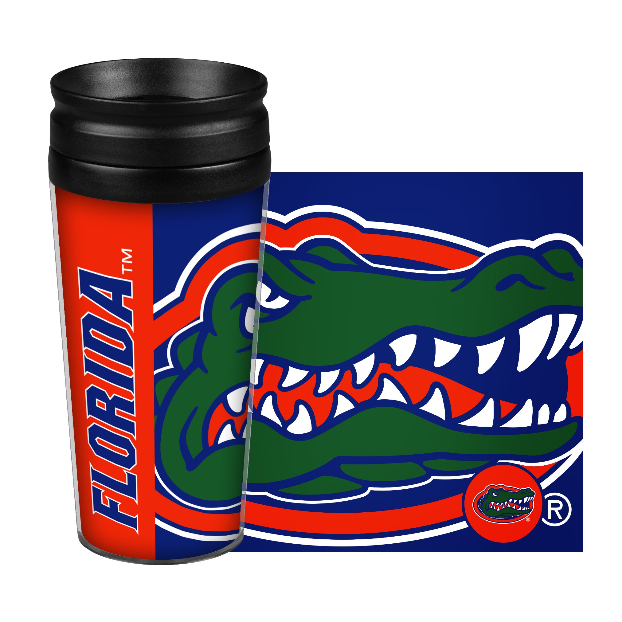 Boelter Brands NCAA Florida Gators Hype Full Wrap Travel Tumbler, 14-Ounce