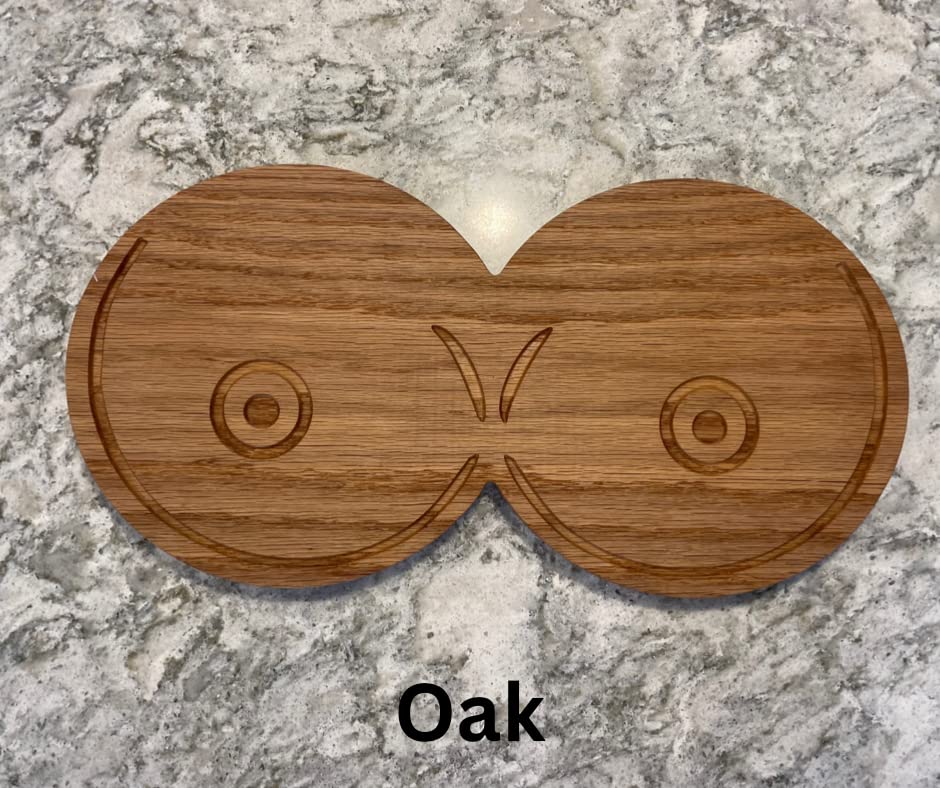 CharBOOBerie Board- Boobs, Bachelor Bachelorette Parties, His & Her Party, Gag Gifts (Pine)