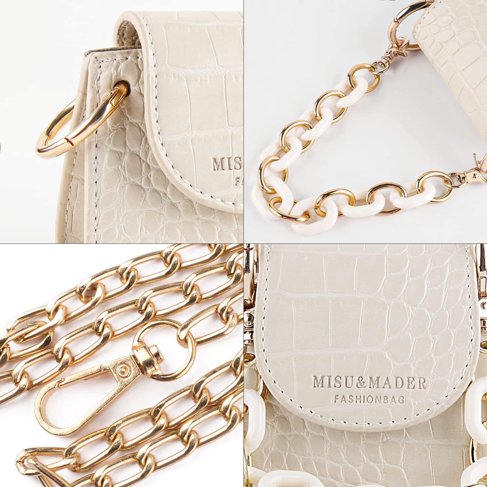 Linkidea Mini Purse for Women, Crocodile Pattern Mini Cute Crossbody Bag, Small Clutch Handbag for Daily Wedding Party Prom