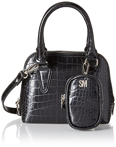 Steve Madden womens Steve Madden HOPEC Croco Crossbody, Black, One Size US