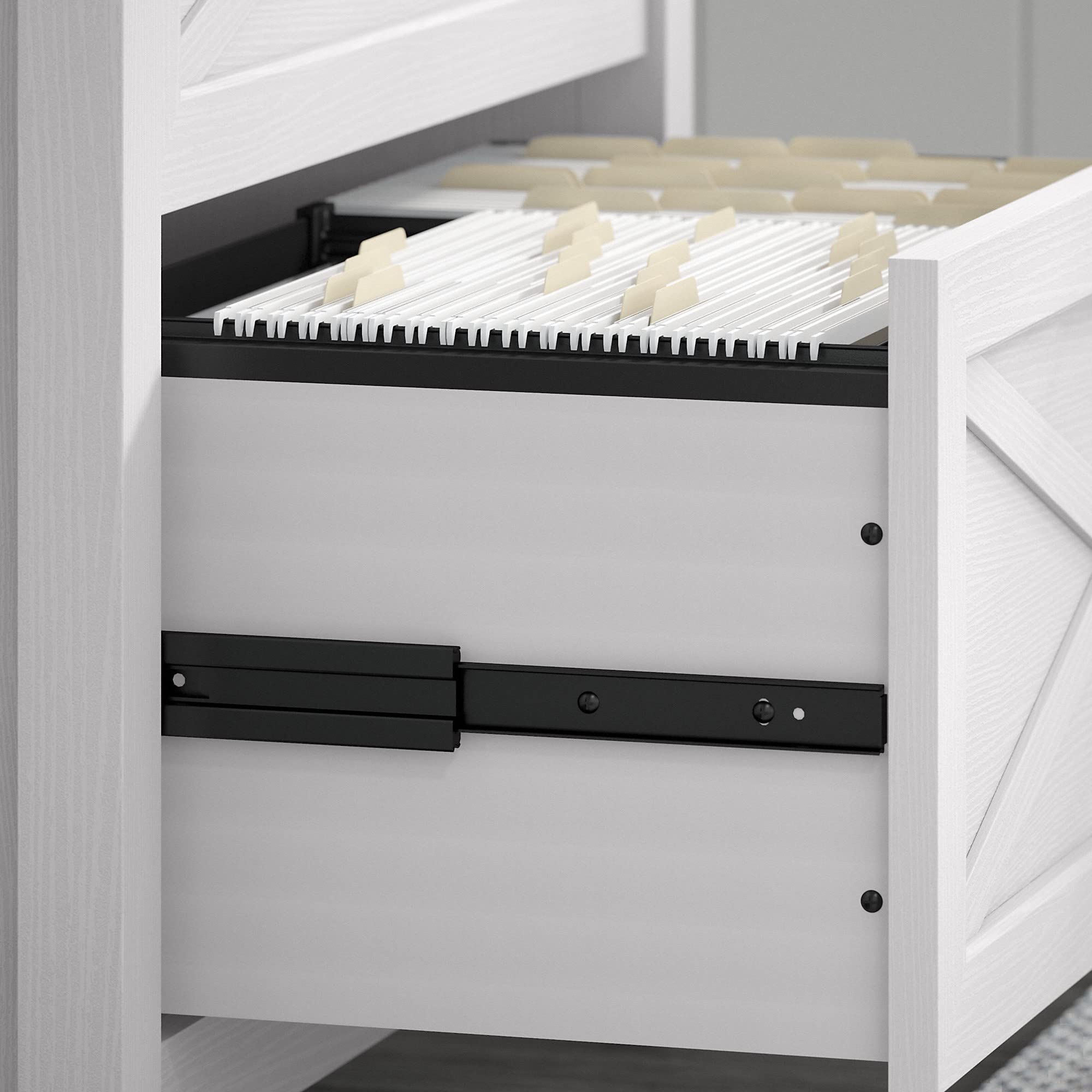 Bush Furniture Key West Lateral File Cabinet, Modern Farmhouse 2 Drawer File Cabinet for Home Office