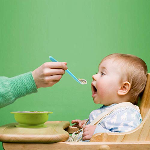 PandaEar Baby Silicone Soft Spoons| Training Feeding for Kids Toddlers Children and Infants| BPA Free 6 Pack| Great Gift Set |Gum-Friendly First Stage
