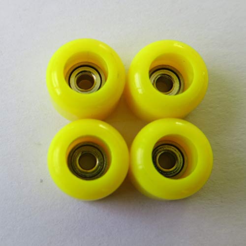 BANGNA 4 Pcs/Set Professional Urethane CNC Bearing Wheels for Wooden Fingerboard, White, One Size