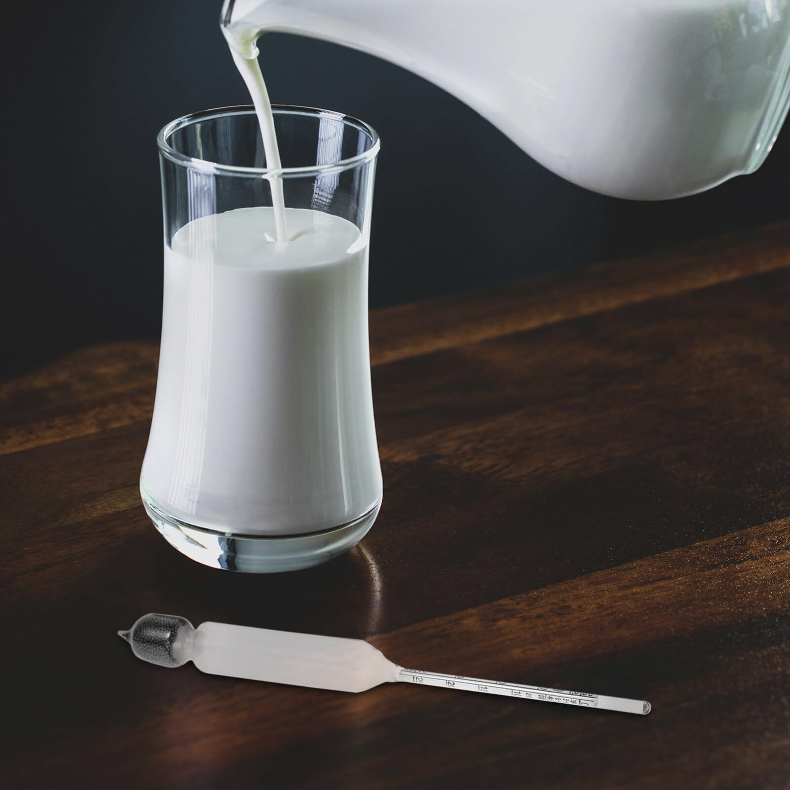 Ciieeo Milk Tester for Lactate Kitchen Lactometer Hydrometer for Measure Milk Density Tool Glass Lactometer Hydrometer Test Kit Whey Hydrometer Baking Supplies for Homemade Cheese Butter 0-25