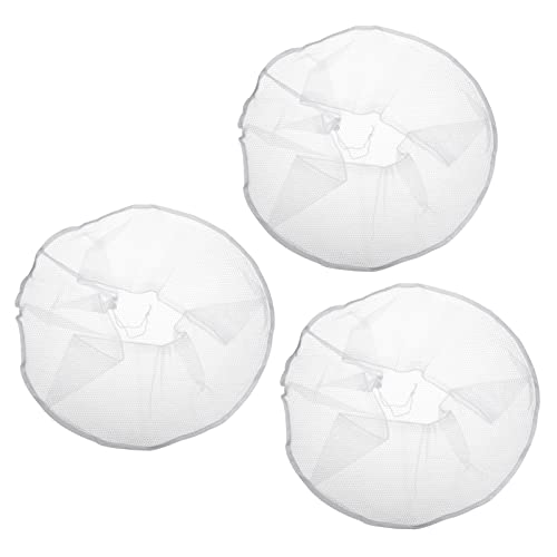 MECCANIXITY Electric Fan Dust Cover 16 Inch Washable Dustproof Guard Mesh Net for Protection, White Pack of 3