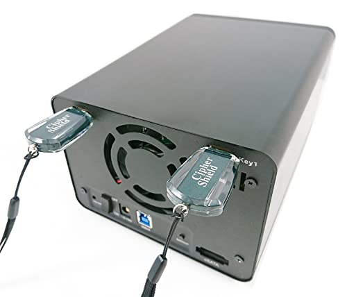 BUSlink CSE-36TB2G2KKC 36TB Colateral Dual Key HDD 2-Bay RAID 0 Striping USB 3.2 Gen 2/eSATA CipherShield FIPS 140-2 256-bit AES HIPAA Hardware Encrypted External Desktop Drive