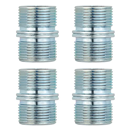 Jamiikury 1 Inch / 25.4mm Metal Rack Connector - 4 PCS Shelving Threaded Pole Connectors for Extending Wire Rack Shelving