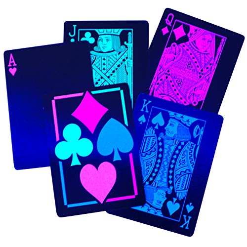 Island Dogs 51522 Black Light Playing Cards, Multicolor