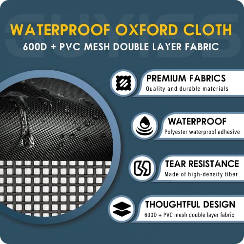 GUYISS Air Conditioner Covers,Full Mesh With Collapsible Waterproof Top,24 x 24 x 28 Inch Outside Central AC Unit Protector Against,All Season dustproof, snow-proof, rain-proof and defoliation-proof
