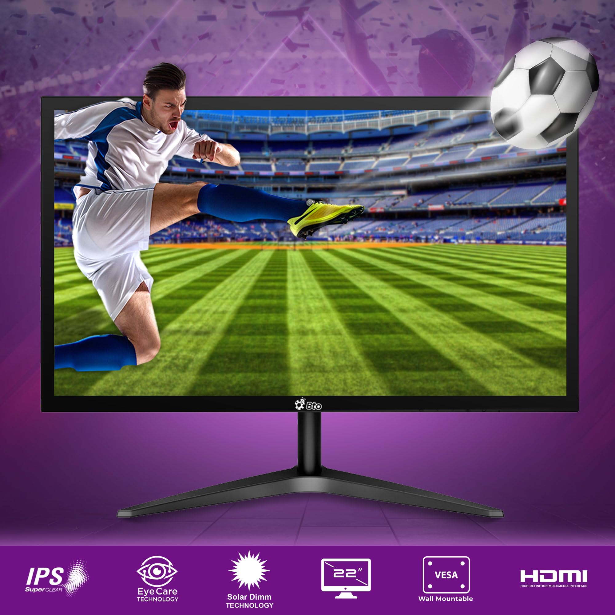 BTO RGB Gaming Desktop PC Bundle - Intel Core i5 7th Gen, 16GB DDR4 Ram, 512GB SSD, Radeon RX-550 4GB GDDR5, New 22 Inch Monitor β Prebuilt Computer Tower for PC Gaming - Windows 10 Pro (Renewed)