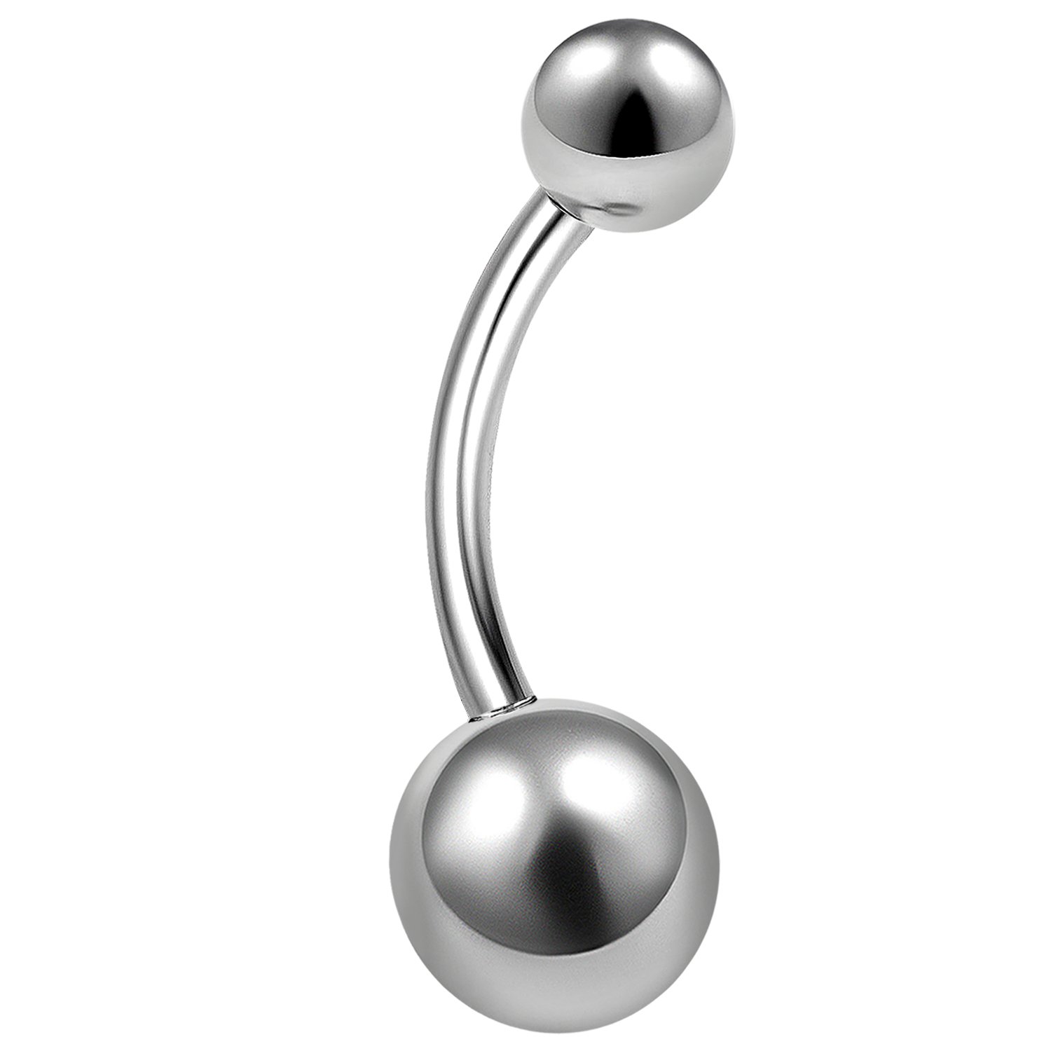 bodyjewellery 1pcs 14g Titanium G23 Belly Button Rings Navel Ring Bar Stud Banana Piercing Jewelry C3YI - Pick Size (14mm)
